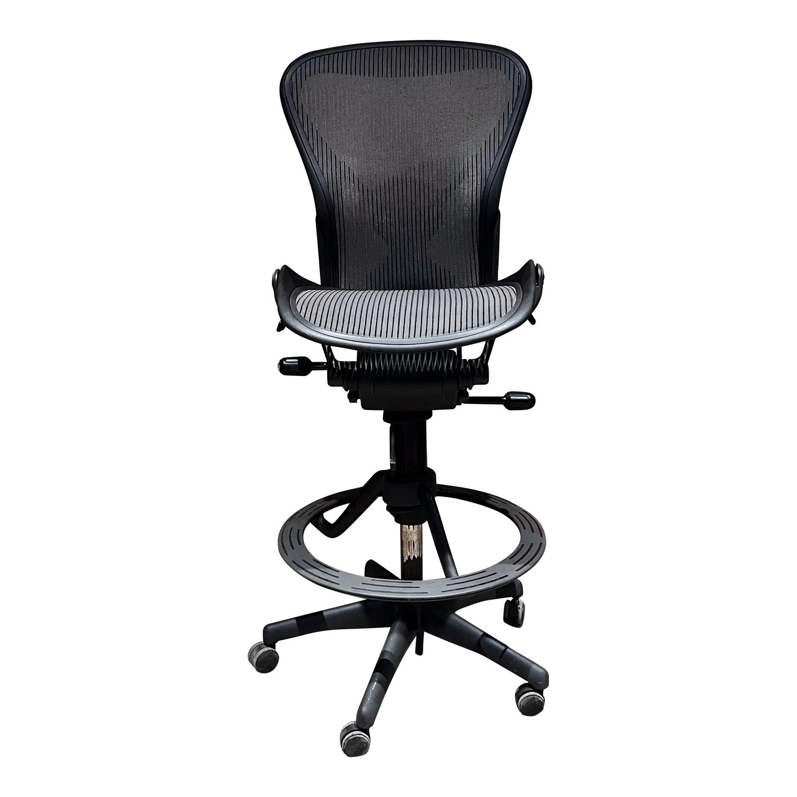 Vintage Herman Miller Aeron Classic Stool Armless Chair | Chairish