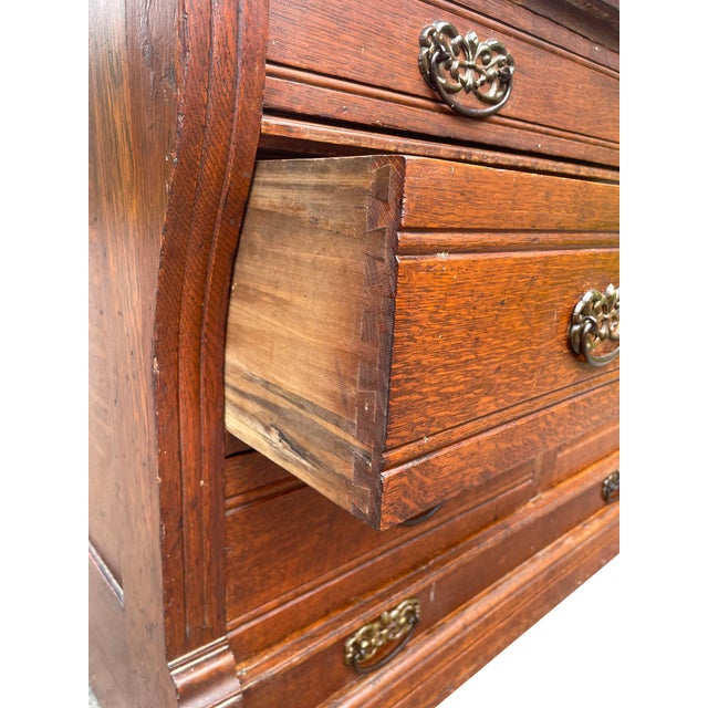 Late 1800s Victorian Barrel-Top Secretary | Chairish