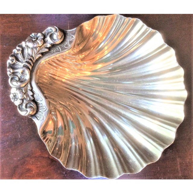 Antique Solid Silver Clam Shell Small Plate, Italy | Chairish