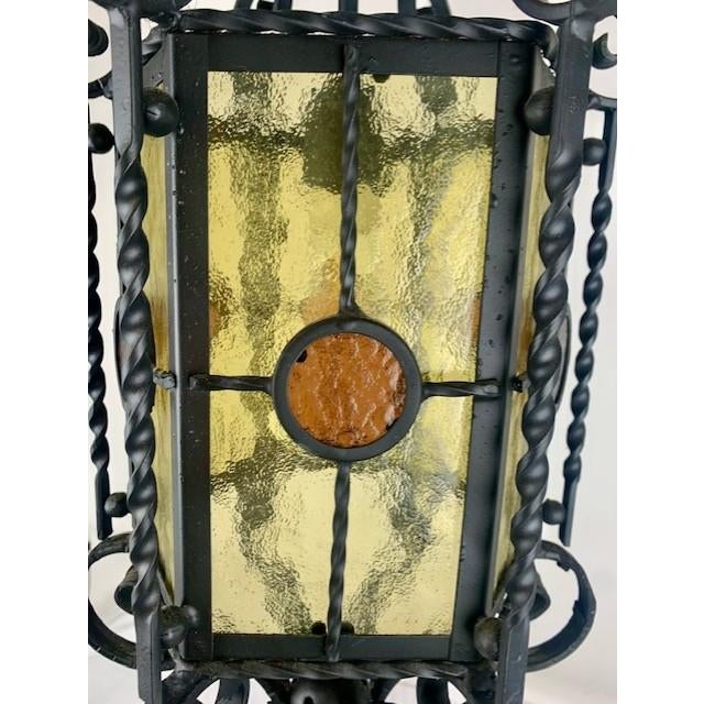 Large Single Bulb Spanish Style Indoor Lantern | Chairish