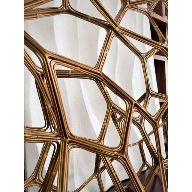 Geometric Sculptural Made Goods Efrain Honeycomb Room Divider in Aged ...
