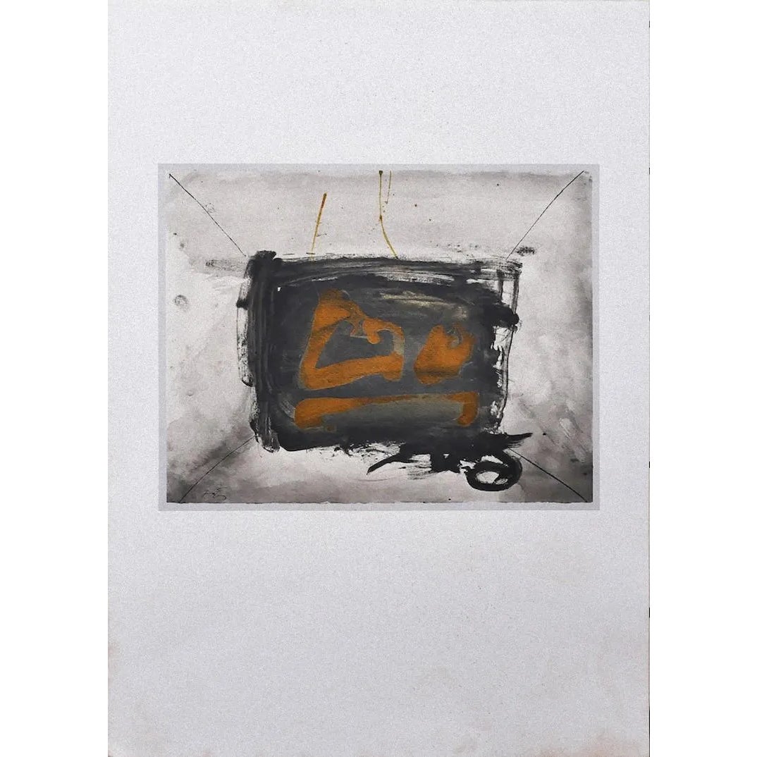 Still Life - Vintage Offset Print After Antoni Tàpies - 1982 | Chairish