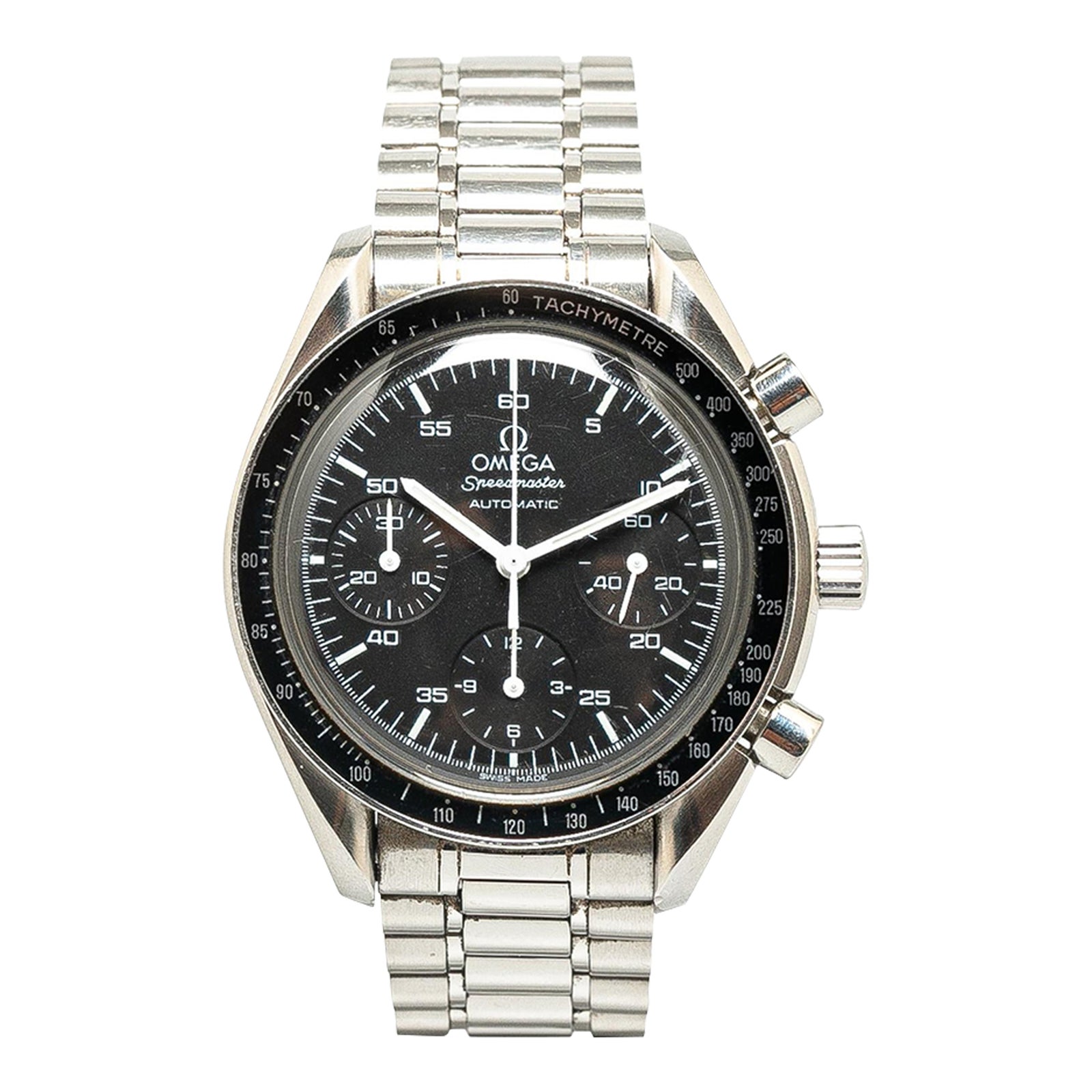 Omega Automatic Stainless Steel Speedmaster Chronograph Watch | Chairish