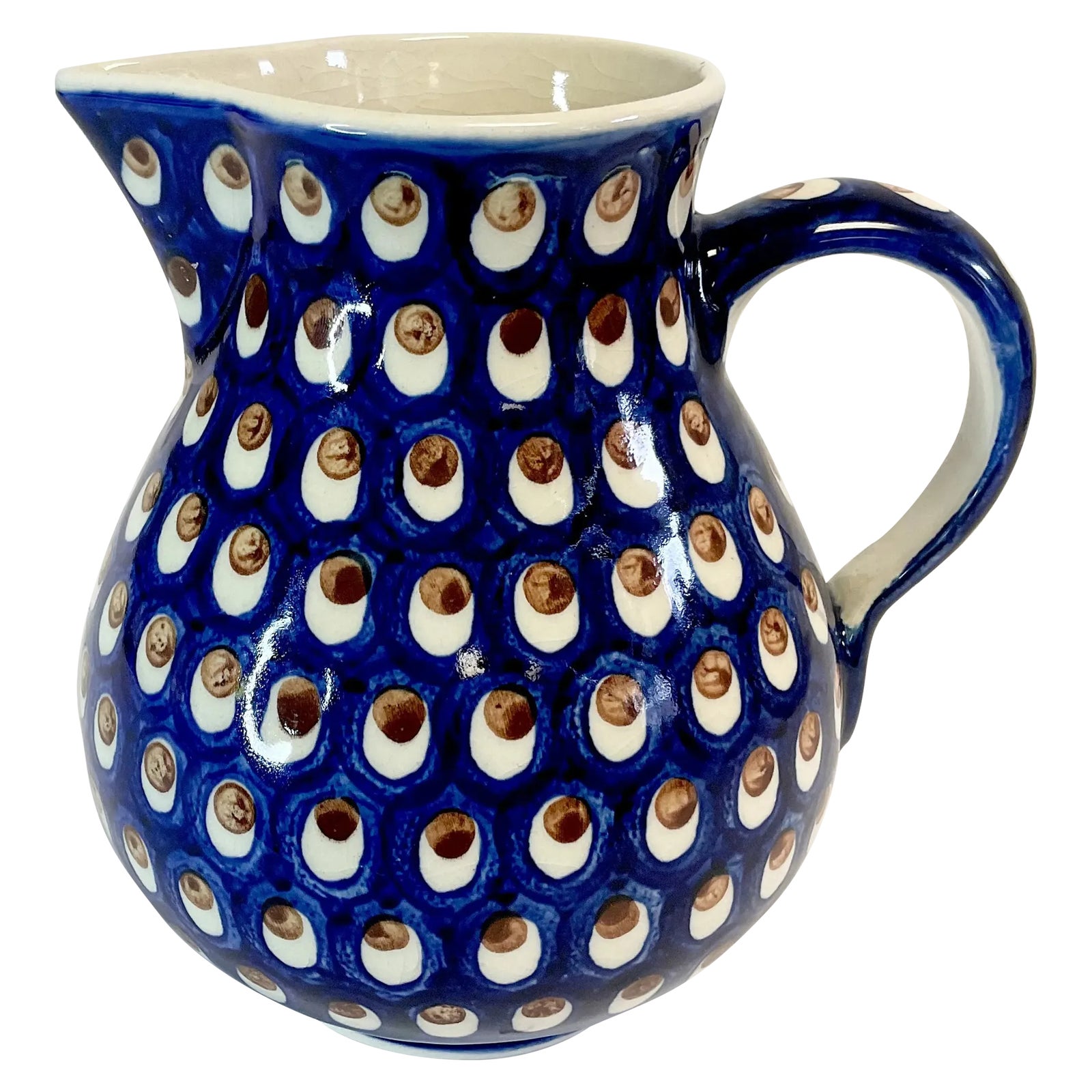 1980s Vintage Boho Chic Boleslawiec Polish Pottery Pitcher, Original ...