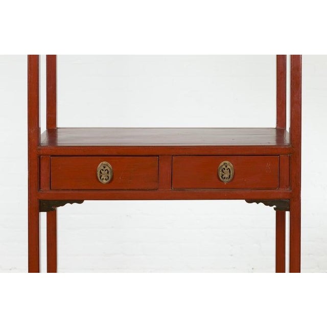Early 20th Century Chinese Late Qing Dynasty Period Open Bookshelf with ...