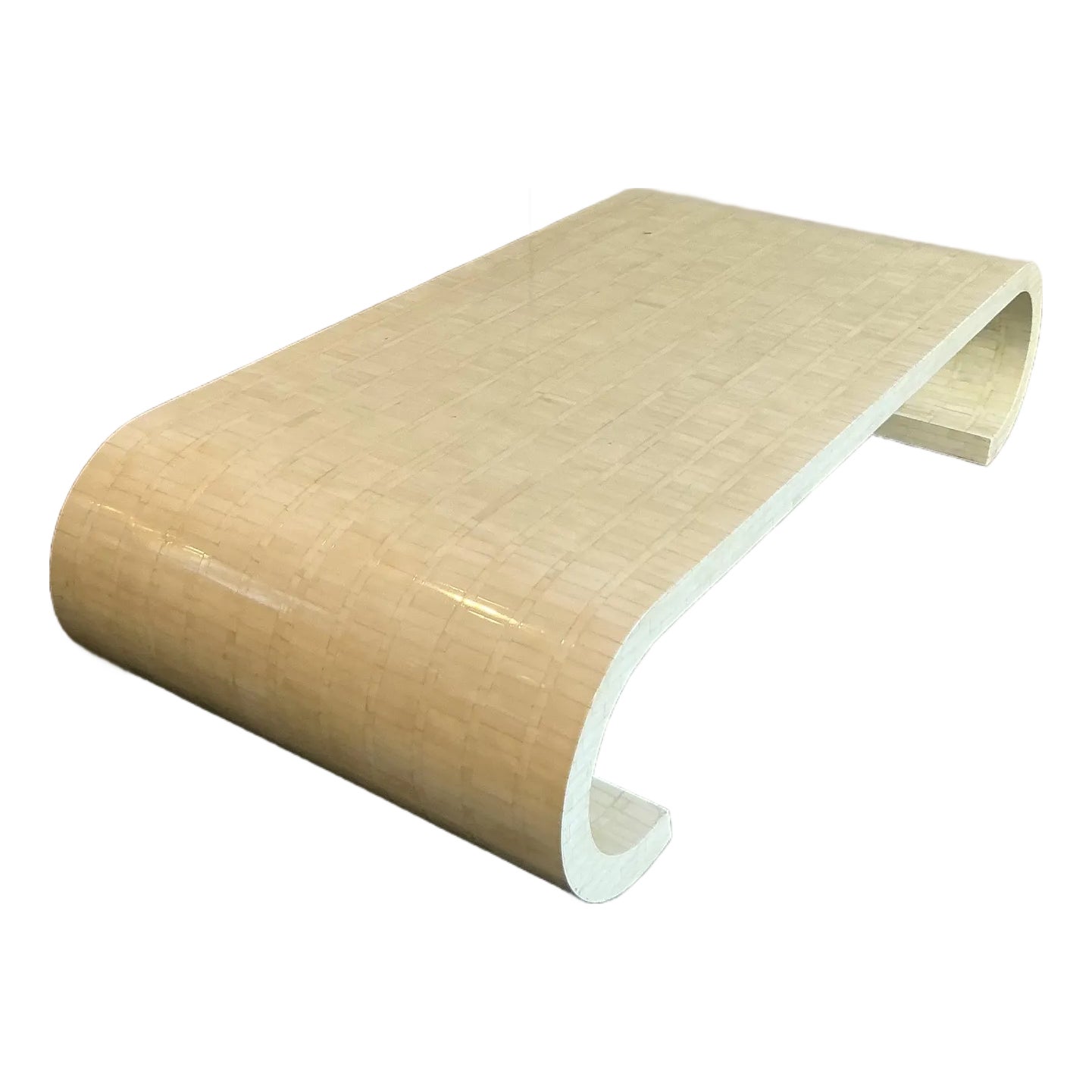 Vintage Boho Tessellated Bone Scroll Coffee Table After Garcel | Chairish