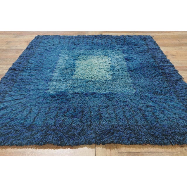 Mid 20th Century Vintage Swedish Rya Rug, 4'5 X 6'2 | Chairish