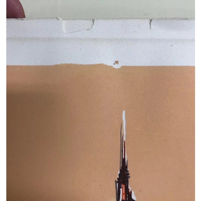 1968 Max Gunther Modern Cityscape Lithograph | Chairish