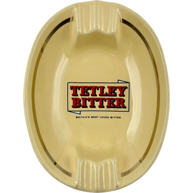 Vintage Tetley Bitter Ceramic Ashtray Catchall Dish | Chairish