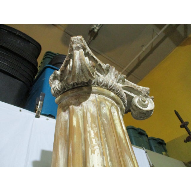 Architectural Half Column Wooden Vintage 60s' | Chairish