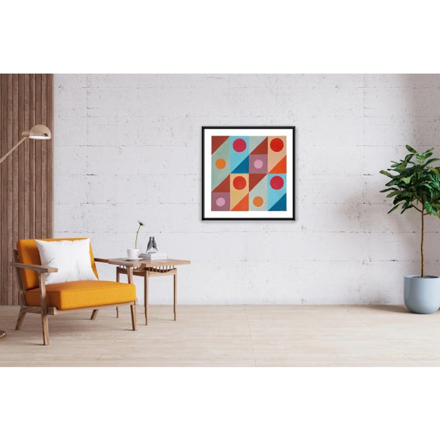 2023 "Geometric Ocean Corals" Geometric Pattern Acrylic Painting on ...