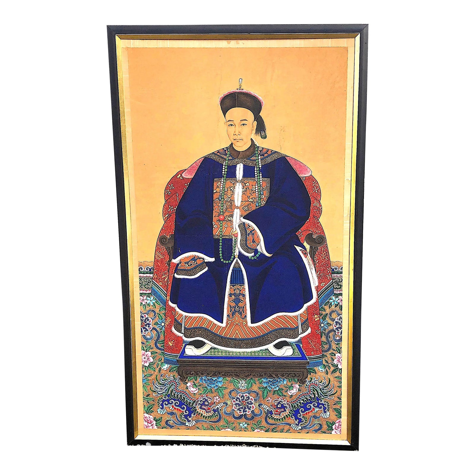 Monumental Chinese Ancestral Portrait | Chairish
