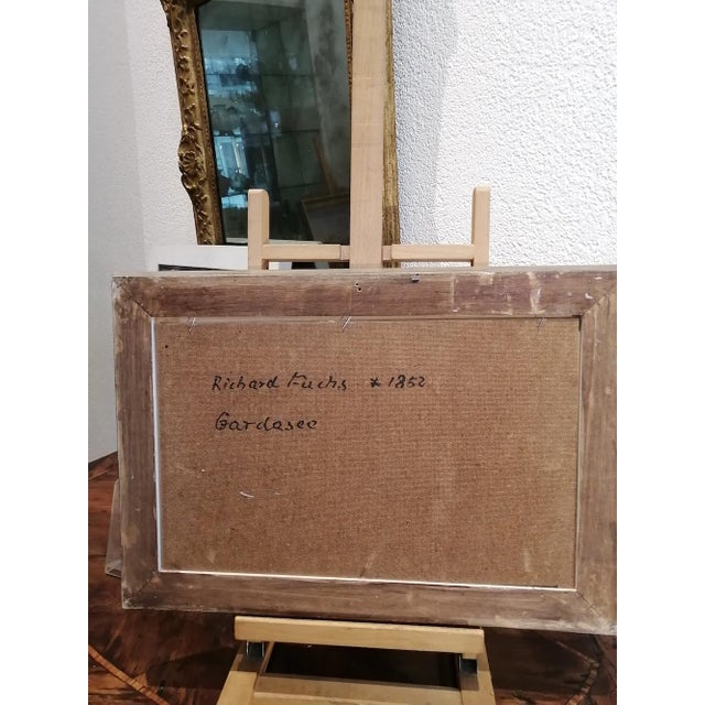 Richard Fuchs, Gardasee, Oil on Wood, Framed | Chairish