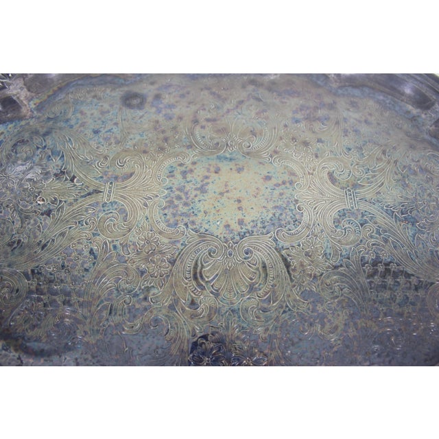 Early 20th Century Large Silver Plated Butler’s Tray With Ornate ...