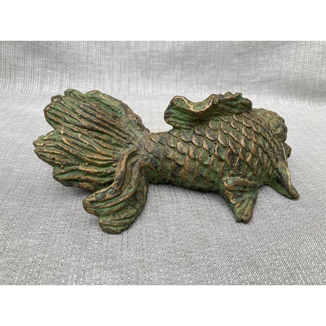 Vintage Cast Iron Goldfish Doorstop | Chairish