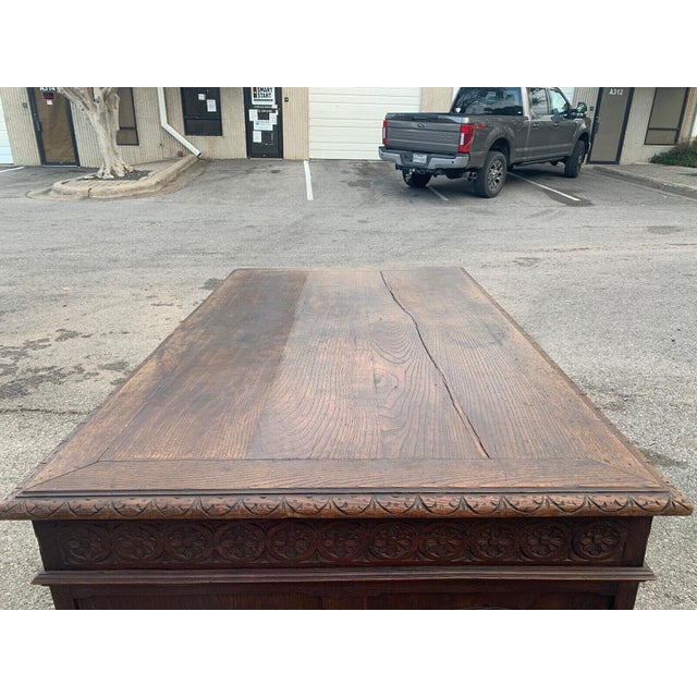 1800s Antique Breton Highly Carved 6 Drawers French Desk | Chairish