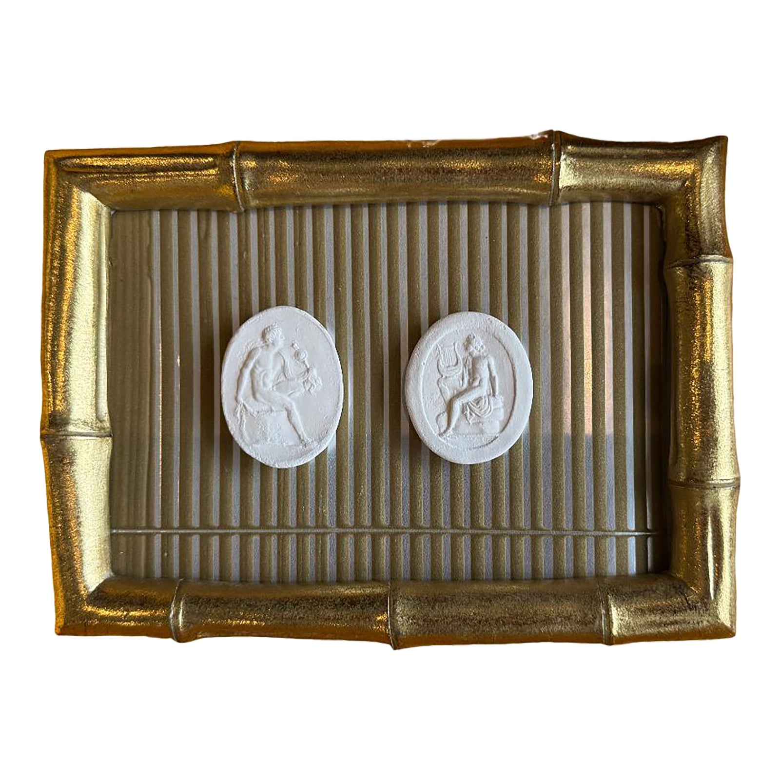 Vintage Pair Uk Grand Tour Plaster Intaglio Replicas, Framed | Chairish