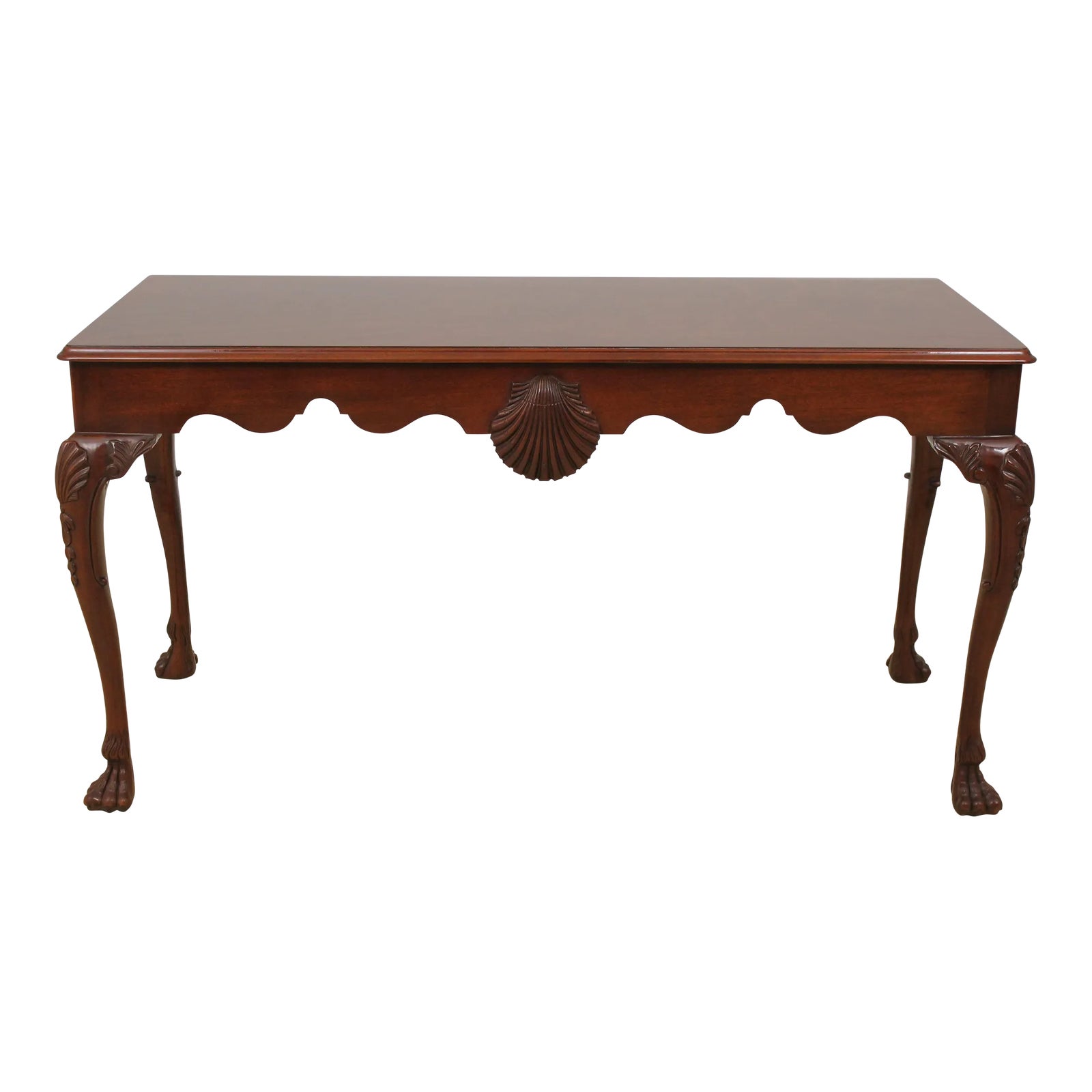 Kindel Irish Georgian Masterworks Mahogany Library Desk Table | Chairish