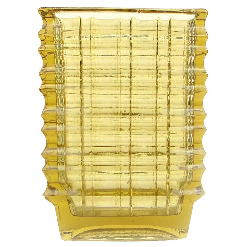 Optical Vase by Jan Sylwester Drost for Ząbkowice Glassworks, 1970s ...