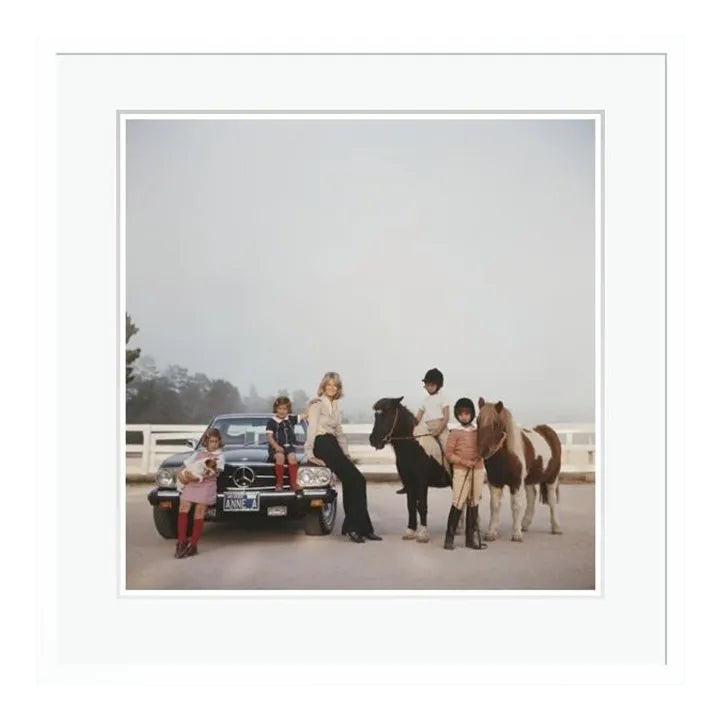 Anne Anka 1976 by Slim Aarons White Framed C Print | Chairish