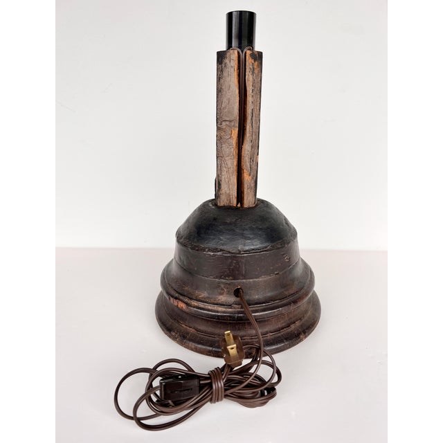 Antique Wooden Ox Cart Wagon Hub Lamp-Circa 1700 | Chairish
