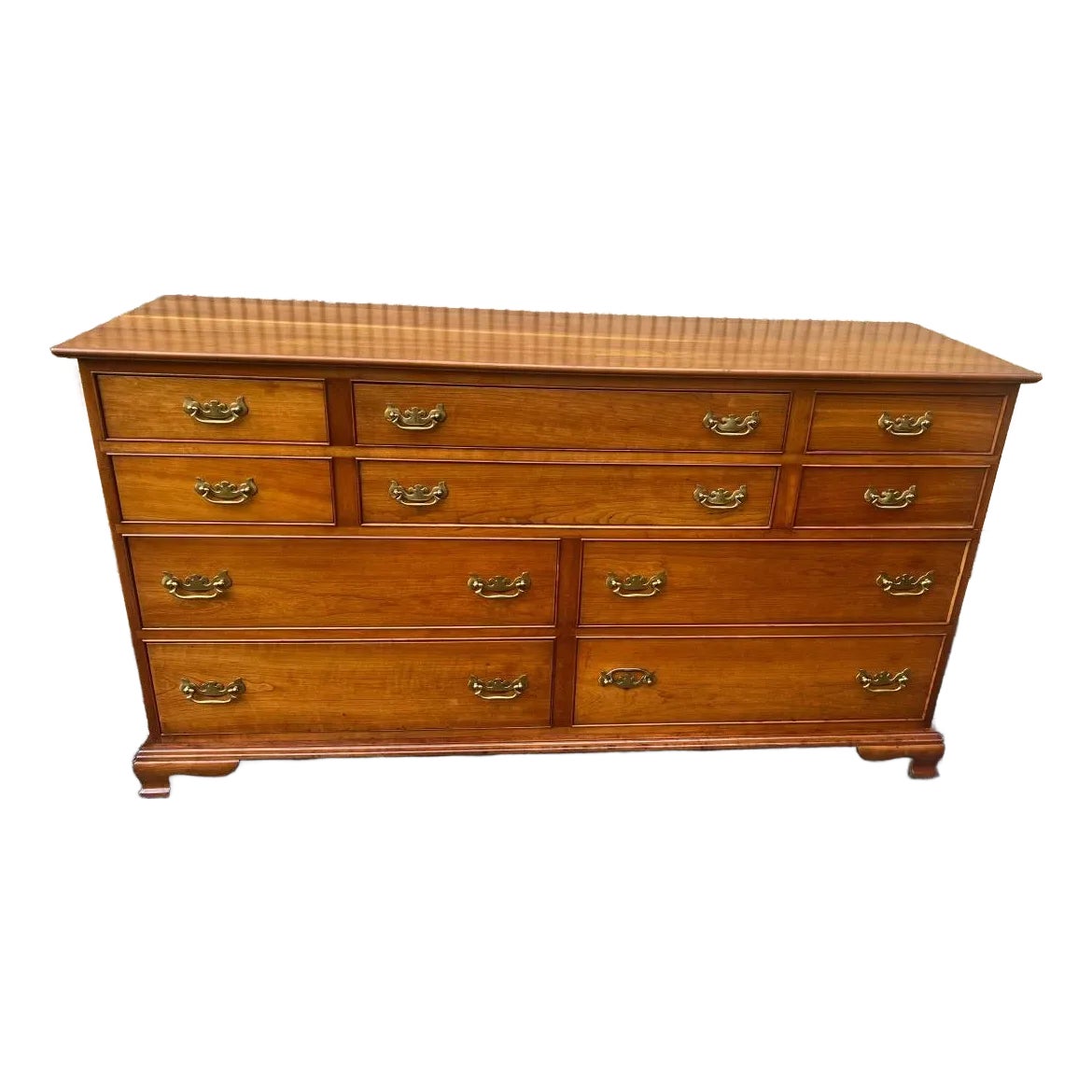 Stickley Fayetteville Vintage Chippendale Style Cherry 10 Drawer ...