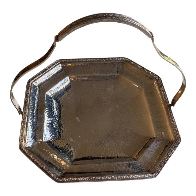 Vintage Art Deco Style Apollo Silver Plate Wedding Basket | Chairish