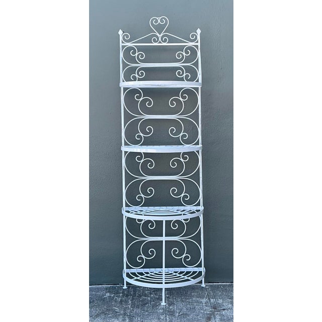 Vintage Wrought Iron Scroll Etagere | Chairish