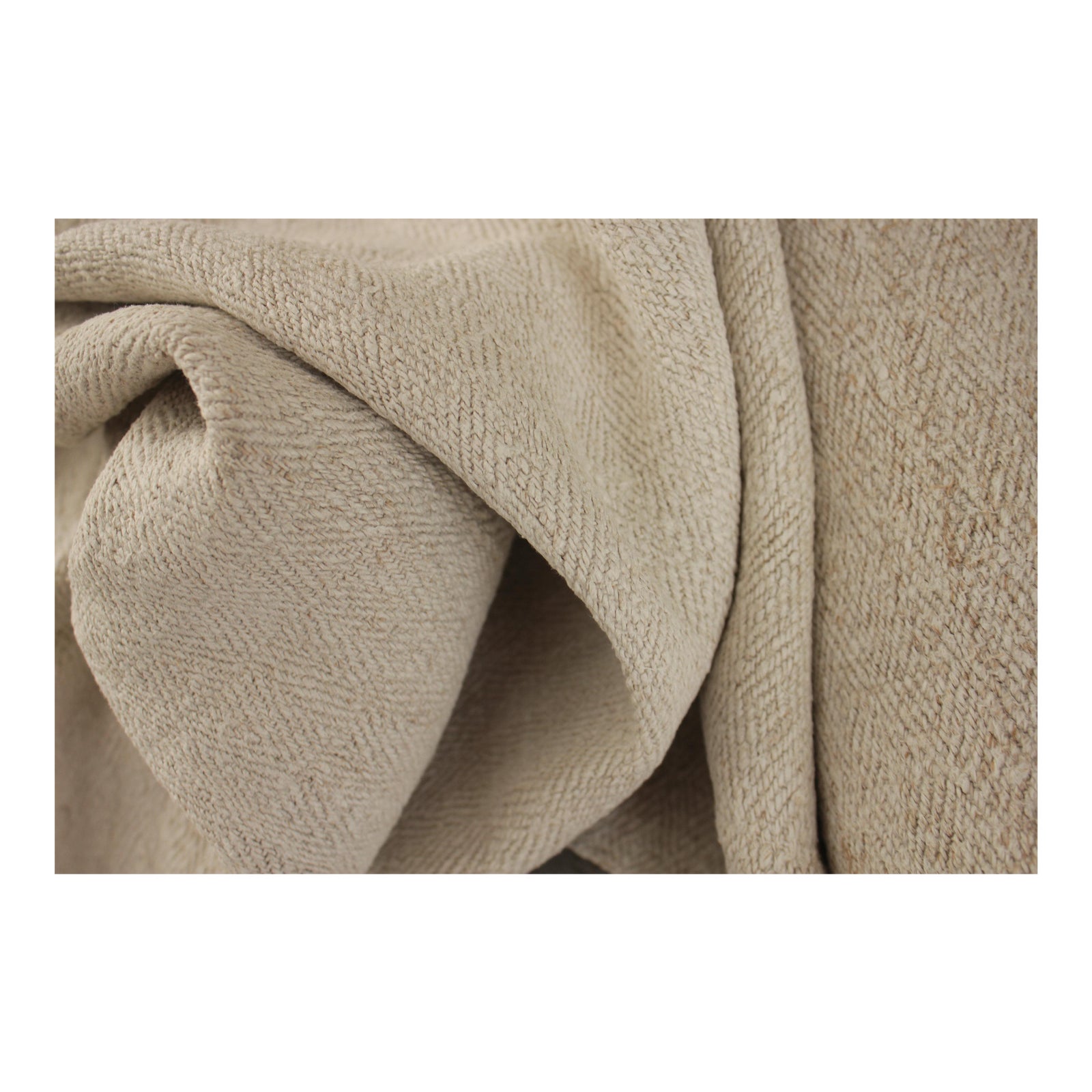 Antique Complex Weave Homespun Hemp Linen Fabric | Chairish
