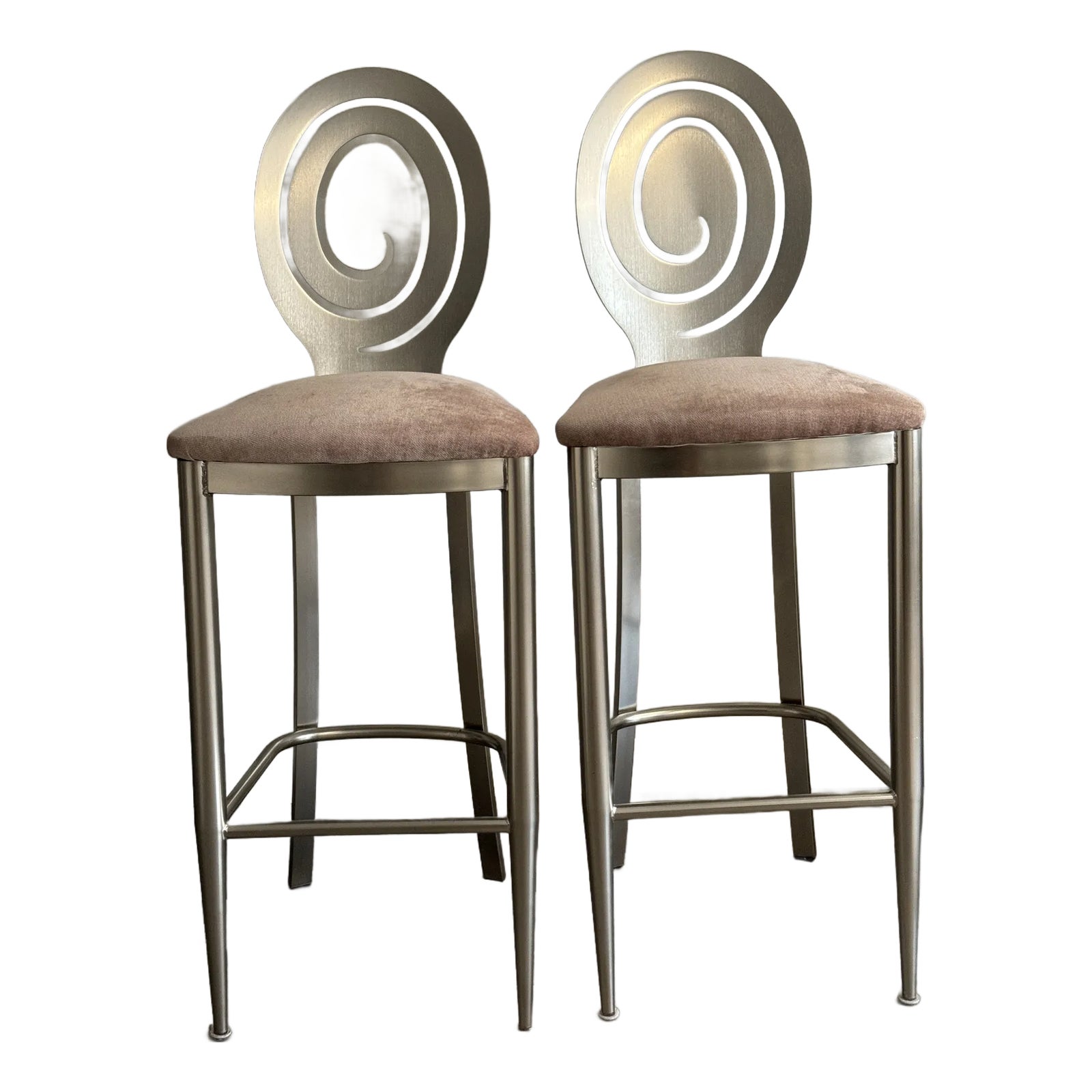 1990s Ethan Allen Bar Stools, Radius Collection - Set of 2 | Chairish