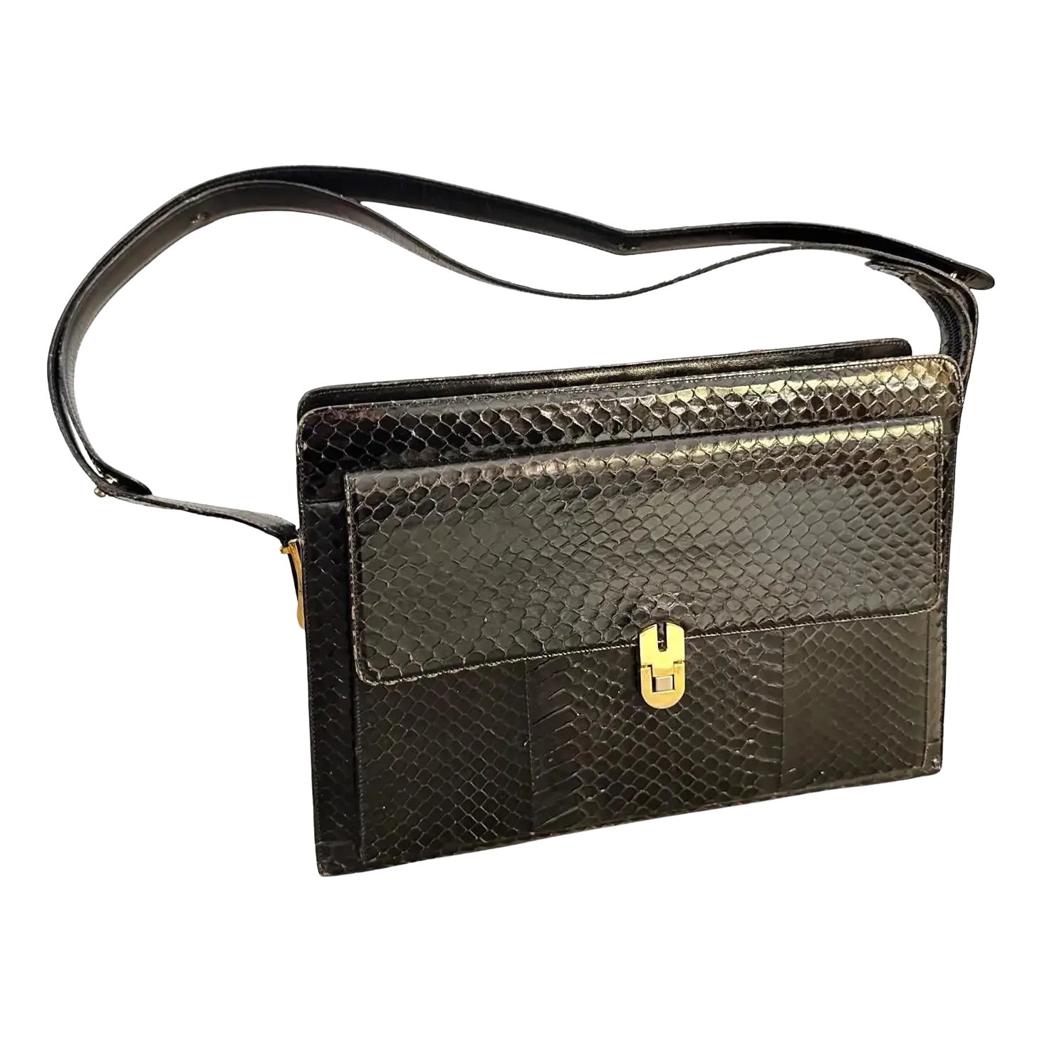 A High Quality 1950s Vintage Brown Leather Italian Evening Bag by ...