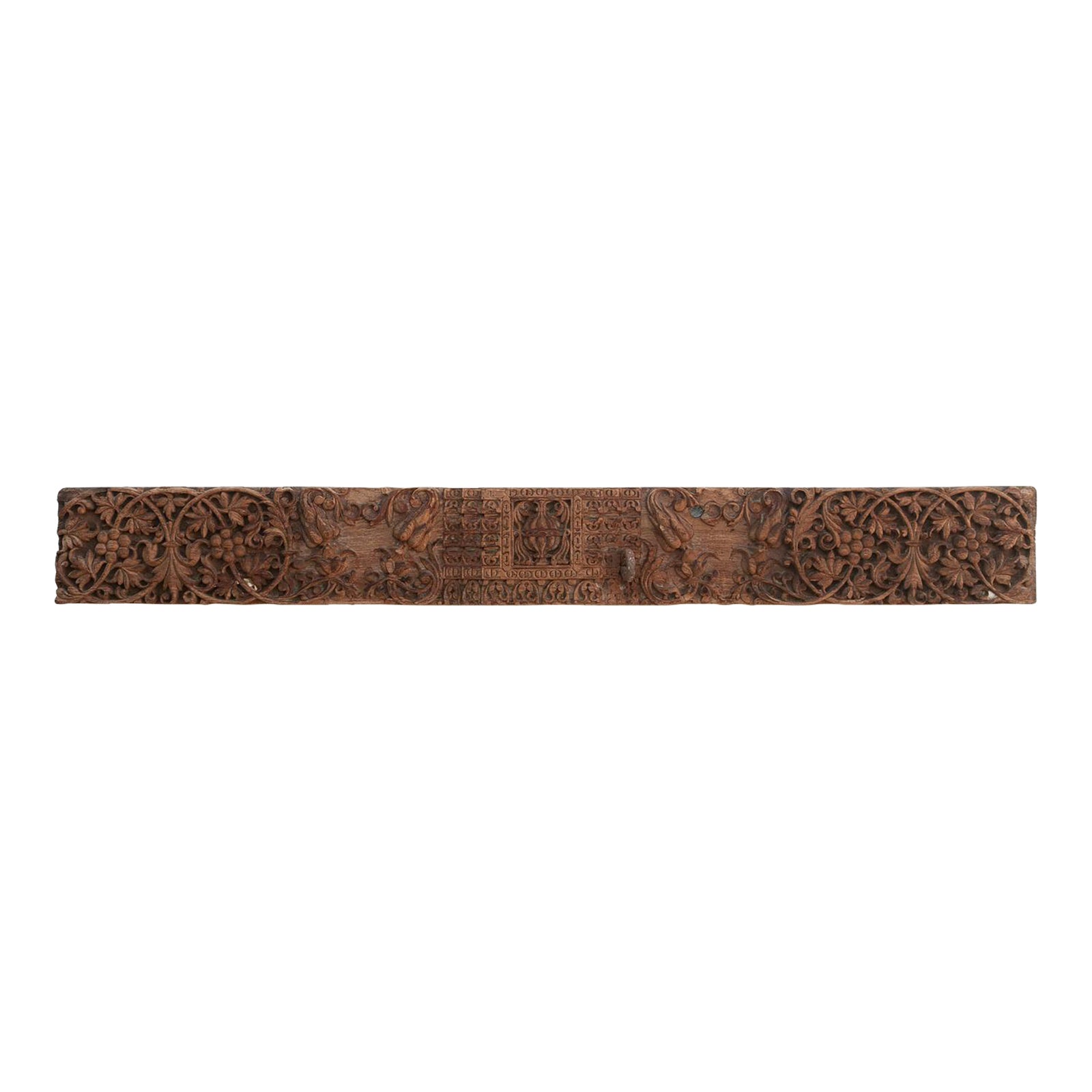 Antique India Floral Scrolls Lintels Frieze | Chairish