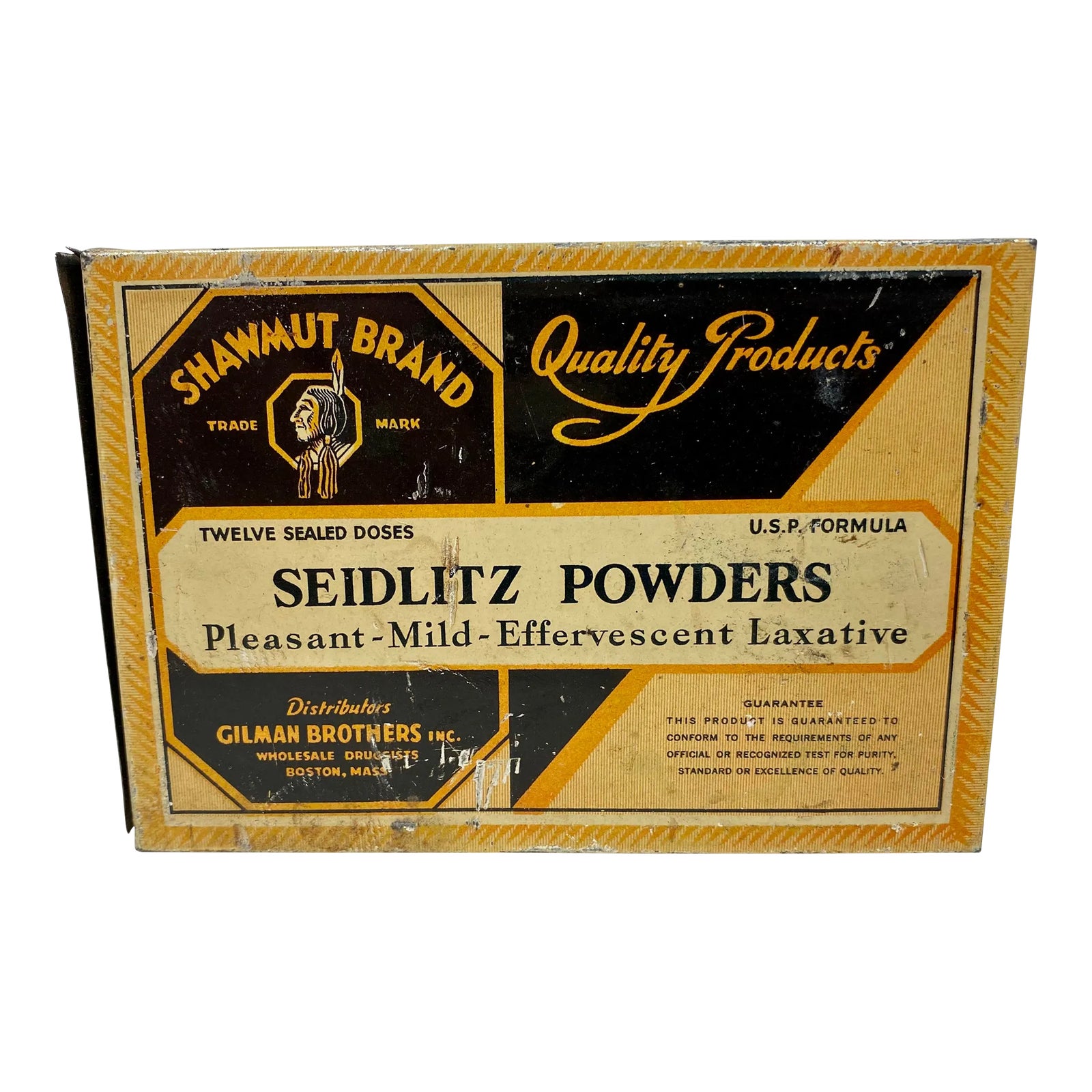 Vintage Shawmut Brand Seidlitz Powders Metal Tin Box, Made in Usa ...