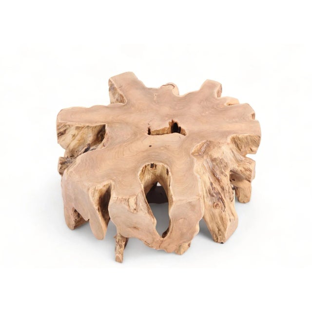 Round Teak Root Coffee Table 19 | Chairish