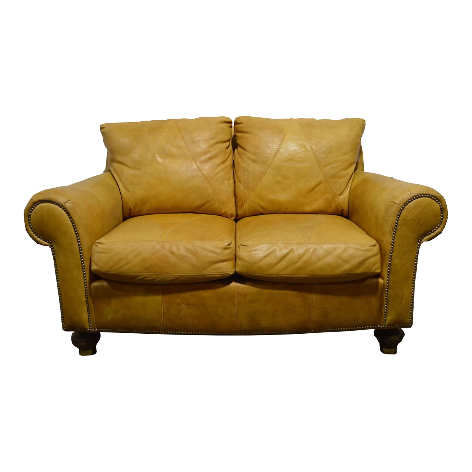 Late 20th Century Ferguson Copeland Leather Loveseat | Chairish