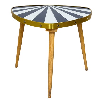 Vintage Kidney-Shaped Side Table or Plant Stand | Chairish