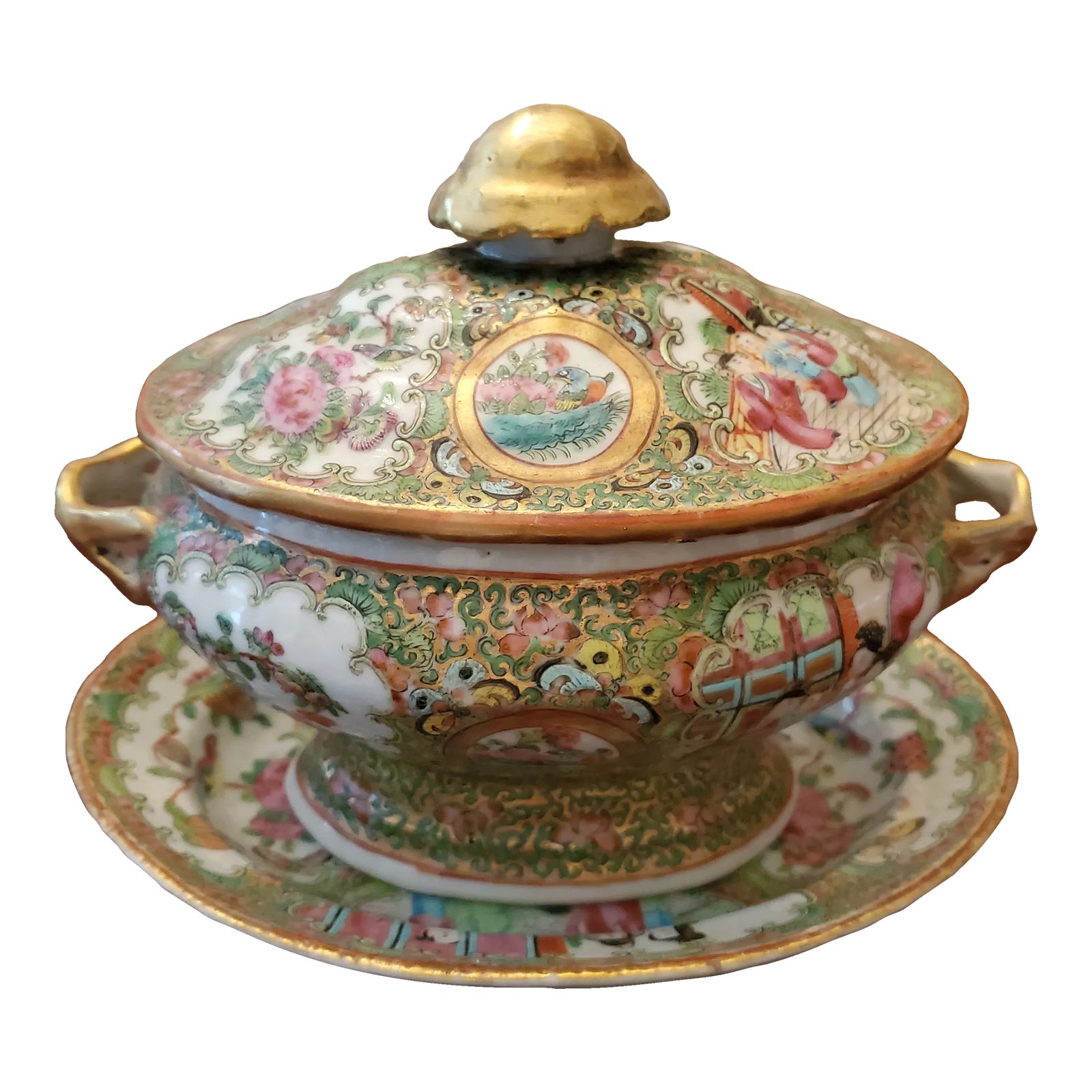Antique Chinese Porcelain Covered Tureen | Chairish