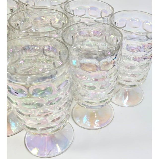 Iridescent Rainbow Goblets- Set of Eight | Chairish