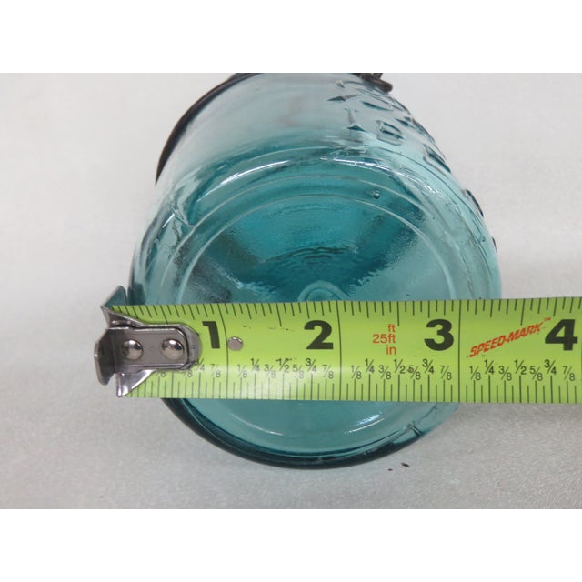 Blue Turquoise Ball Ideal Canning Mason Jar With Lid Wire | Chairish