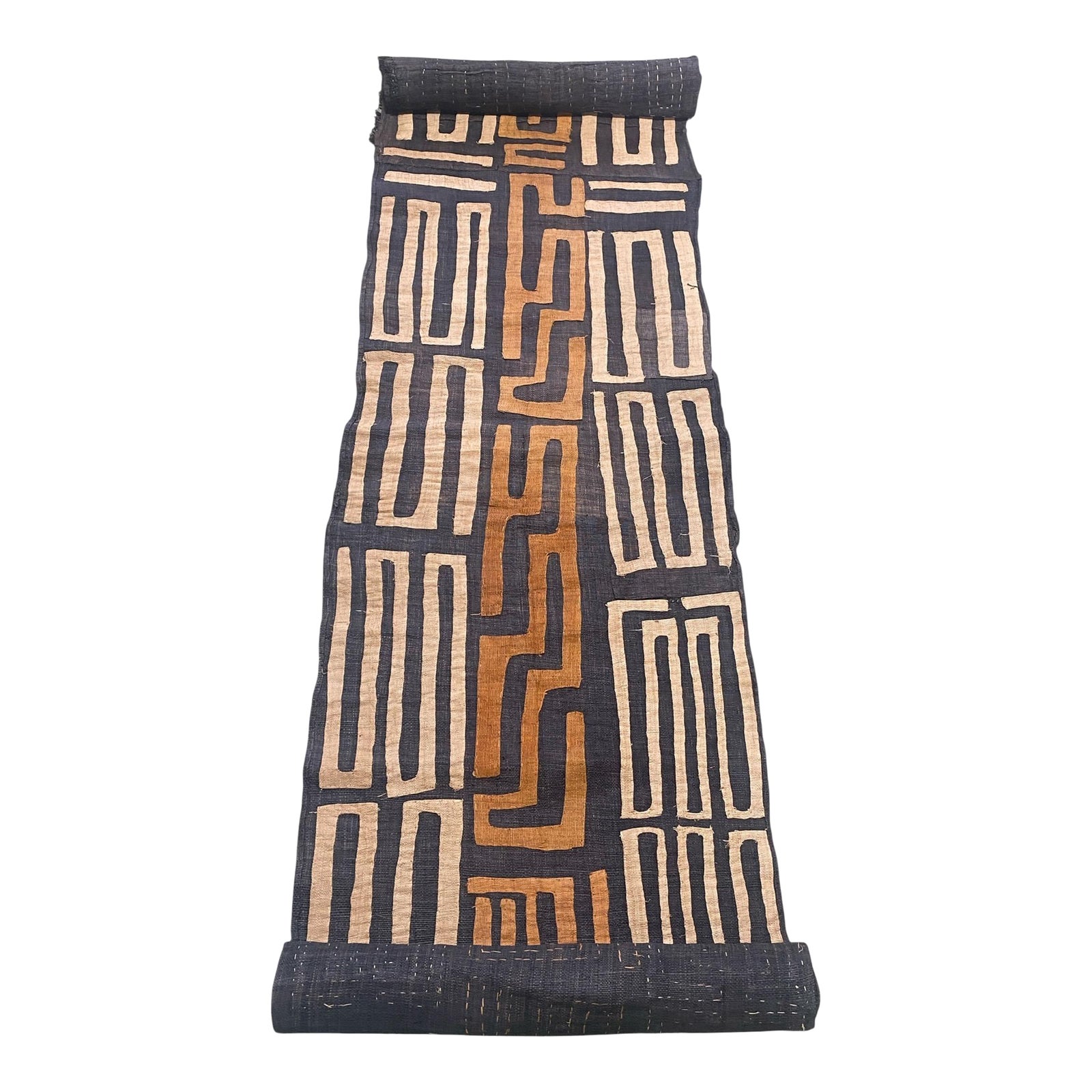 Vintage African Kuba Cloth Raffia /Textile Zaire 110" | Chairish