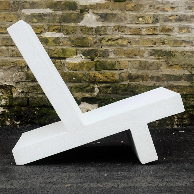 Cast Resin 'Wavebreaker' Chair, White Stone Finish by Zachary A. Design ...