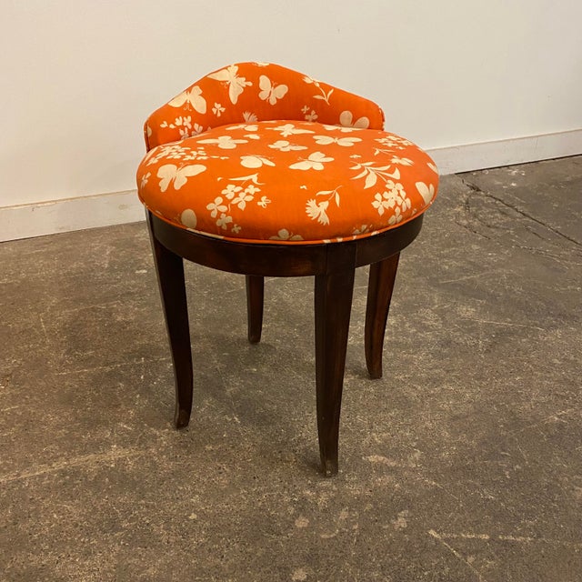 Vintage Samuel Marx Vanity Swivel Stool | Chairish