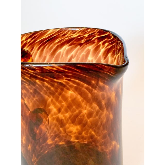 1960s Empoli Tortoiseshell Glass Pitcher | Chairish