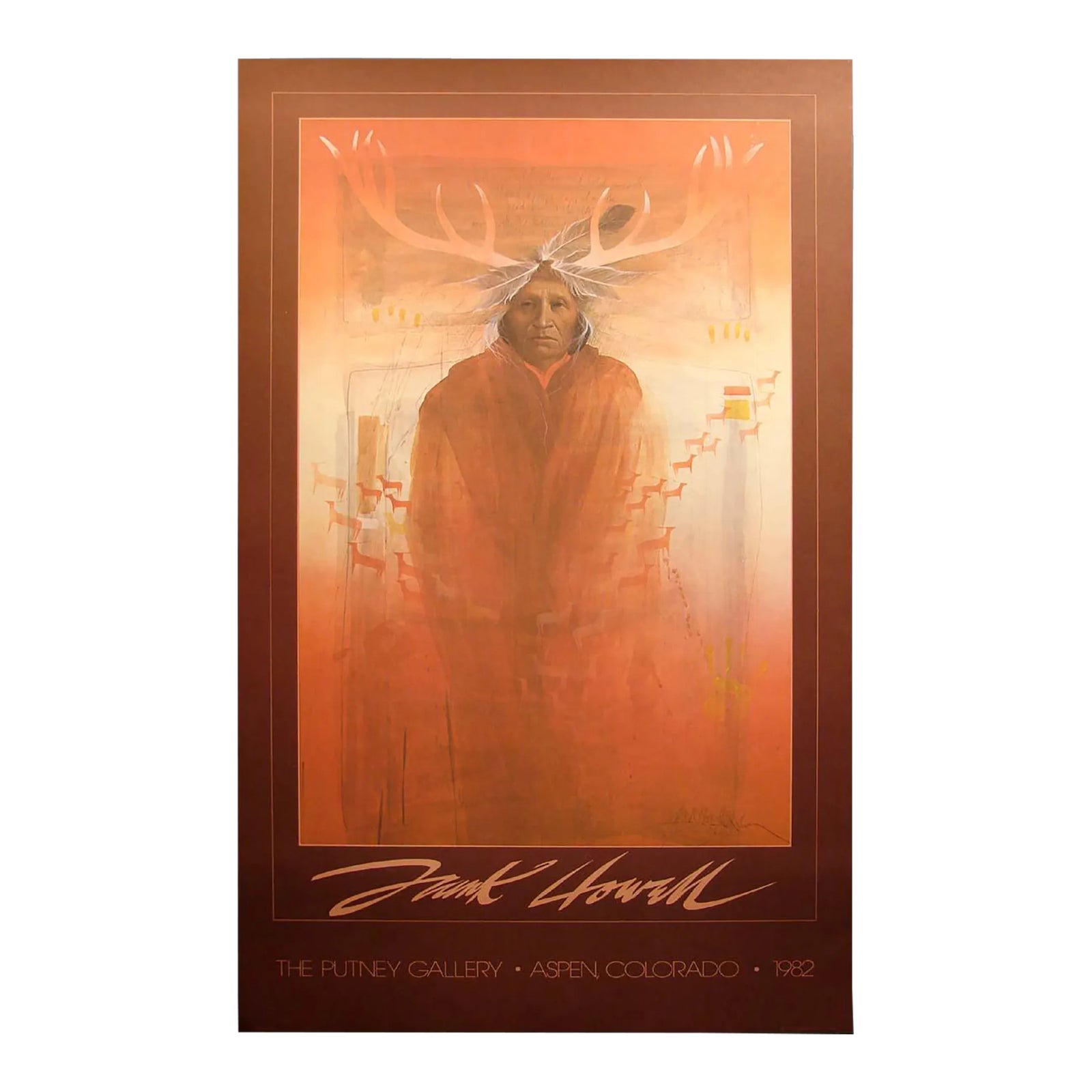 1990s Frank Howell Elk Horn and Herbs Hand Signed Fine Art Gallery ...