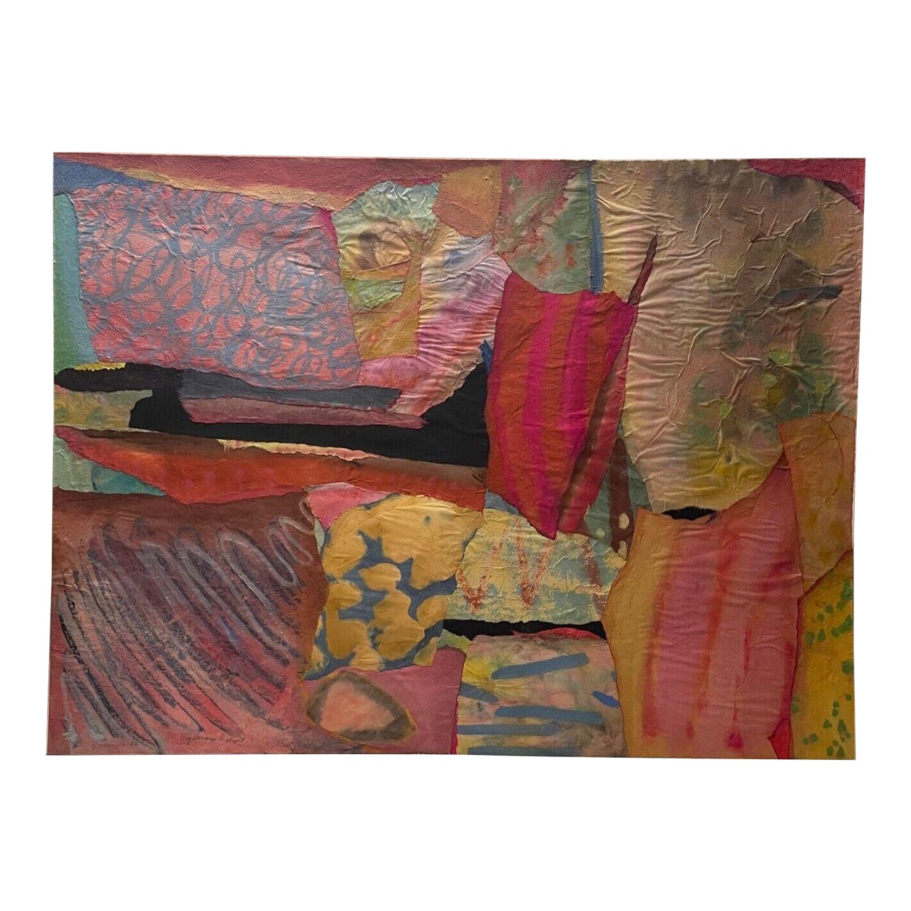 Vintage 1986 Pat Monson 'vegetarian's Delight' Paper Abstract Collage ...