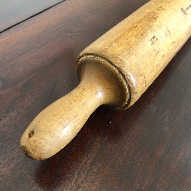 Primitive Early 19th Century Wood Rolling Pin | Chairish