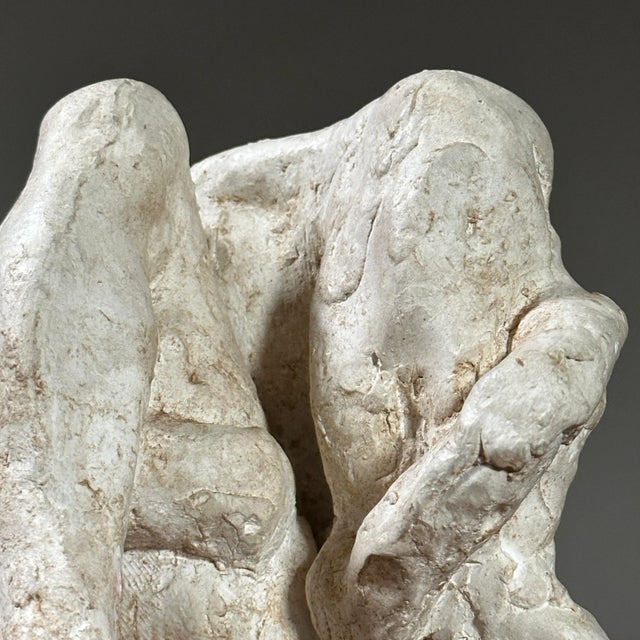 Vintage Abstract Expressionist Seated Figurative Plaster Sculpture ...