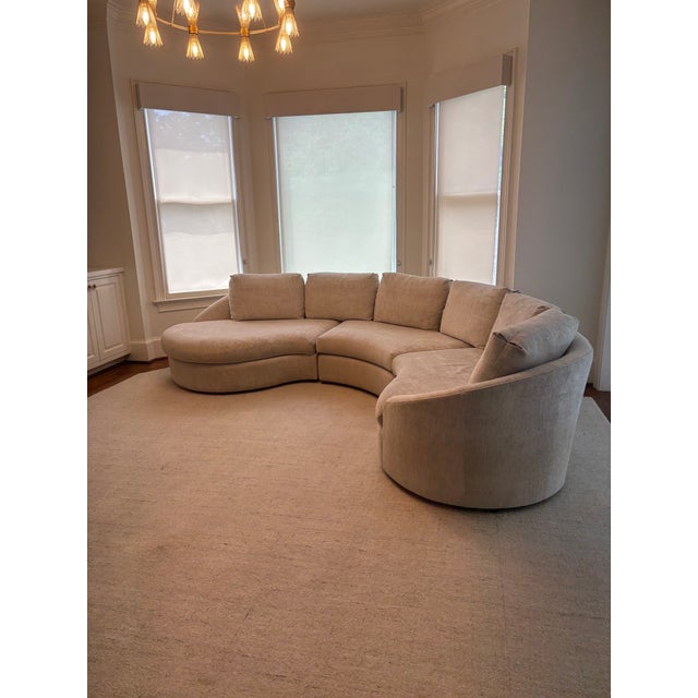 Custom Modern Curved Sectional | Chairish