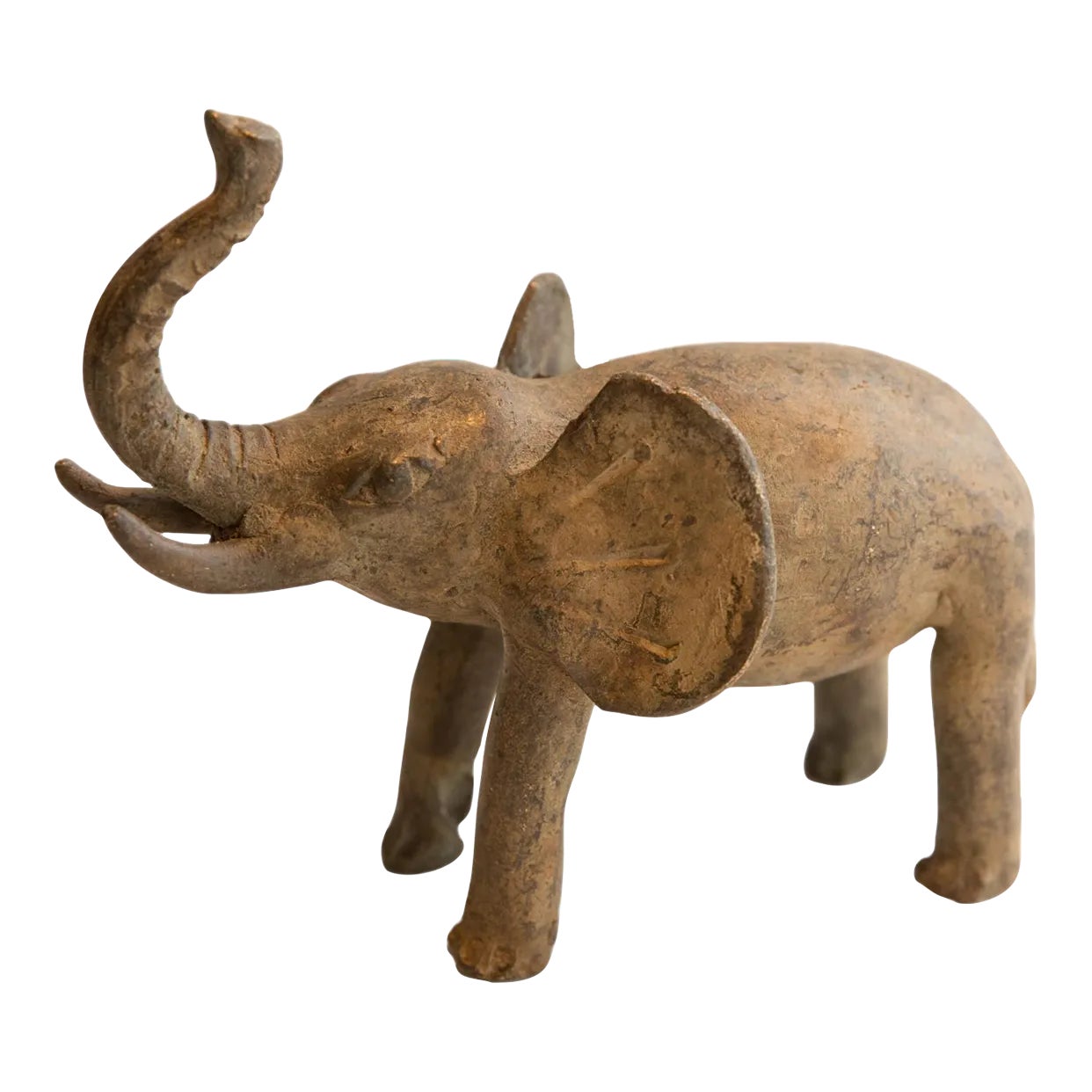Vintage African Elephant Sculpture | Chairish
