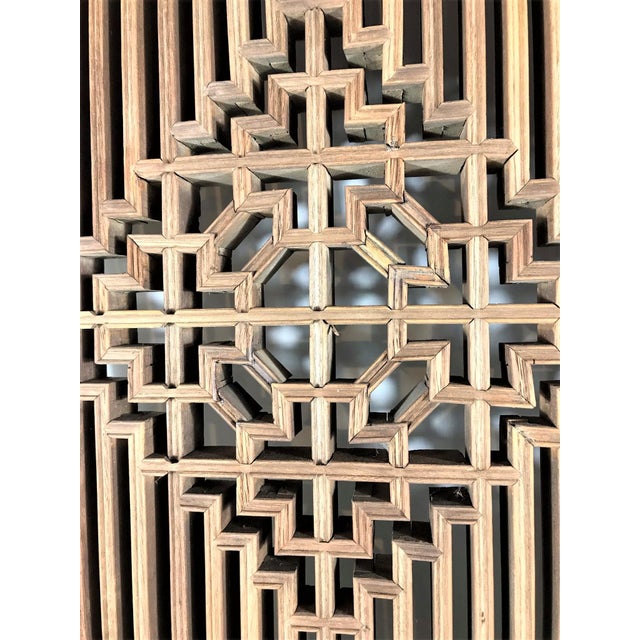 Antique Window Panels With Geometric Design From Fujian Province - a ...